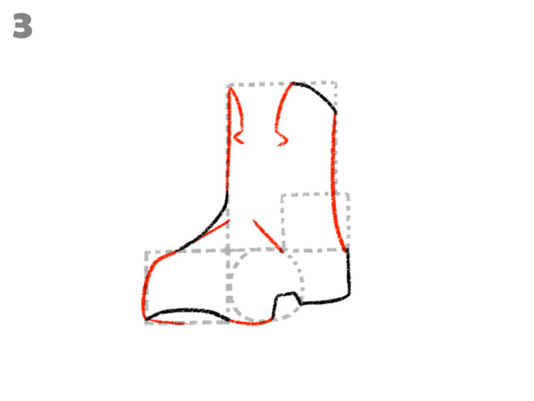How to draw boots step by step easily