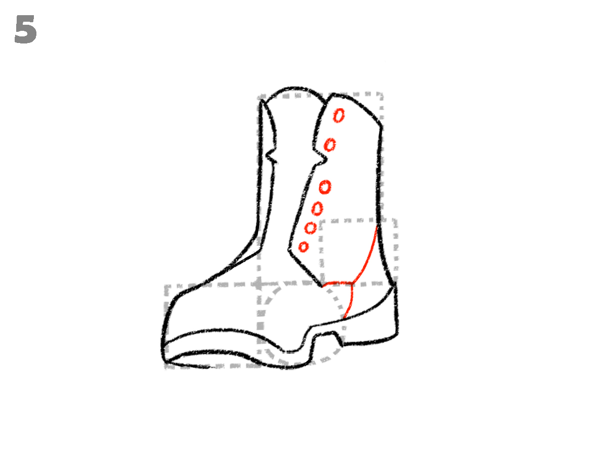 How to draw boots step by step easily