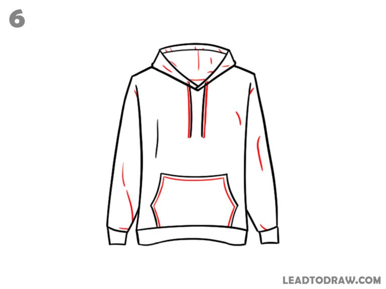 How to draw a hoodie in 7 steps easily