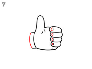 How to draw a thumbs up in easy way